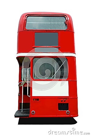 Red Bus Back Stock Photo - Image: 9868120