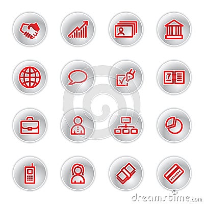 Red Business Icons Stock Photo - Image: 2631050