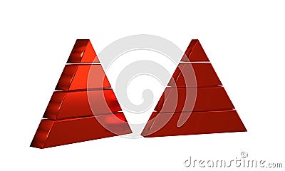 Red Business Pyramid Chart Infographics Icon Isolated On Transparent ...