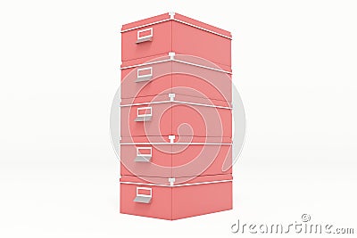 Red Cardboard Storage Boxes Stock Photography | CartoonDealer.com #35979500