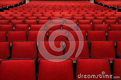 Red Chairs In Movie Theater Stock Photo - Image: 39001823