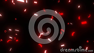 Red Confetti on Black Background. Stock Video - Video of popper ...