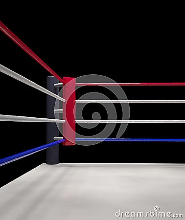 Red Corner Boxing Ring Background 3d Render Stock Illustration - Image ...