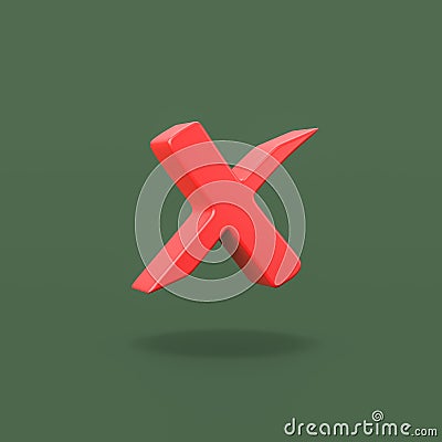 Red Deny Mark On Green Background Royalty-Free Stock Photography ...
