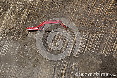 Red Digger In Stone-pit Stock Photography | CartoonDealer.com #78779996