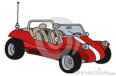 Red Dune Buggy Cartoon Vector | CartoonDealer.com #89027171