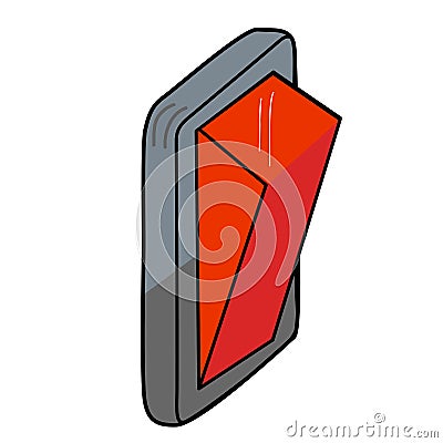 Red Electric A Toggle Switch Buttons, Cartoon. Vigor And Inspiration ...