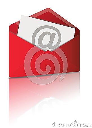 Red Email Symbol Stock Images - Image: 17303814