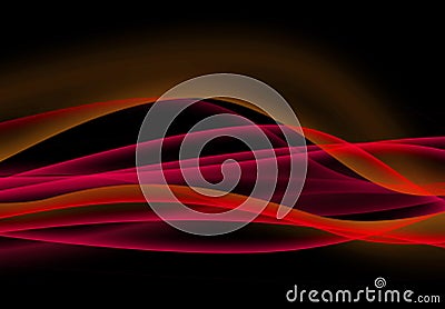 Red Energy Waves Royalty Free Stock Image - Image: 1205366