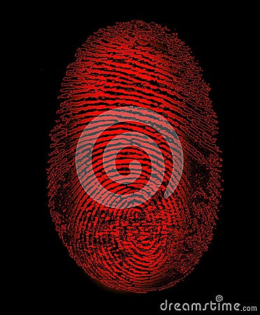 Red Fingerprint Identity Biometrics Security Royalty Free Stock Photo ...