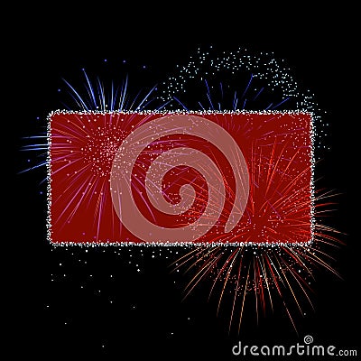 Red Fireworks Banner Royalty Free Stock Photo - Image: 13785645