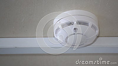 Red Flashing Light on the Sensor of the Fire Safety System in the Room ...