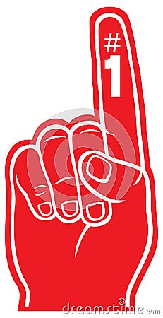 Red Foam Finger Royalty Free Stock Photography - Image: 24158247