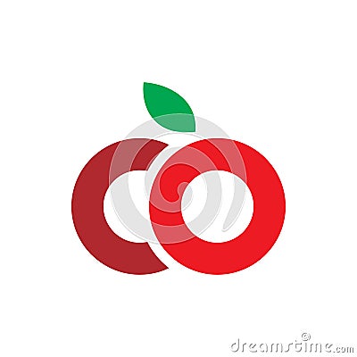 Cherri Infinity Color Line Fruit Logo Design Stock Photo ...