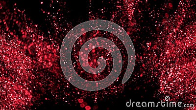 Red Glitter Sparkle Particle Explosion Background Slow Motion Alpha ...