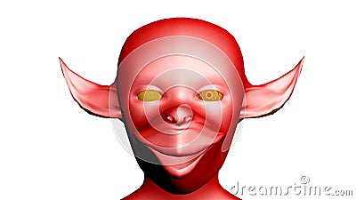 Red goblin opens his mouth stock video. Video of concept - 201136067