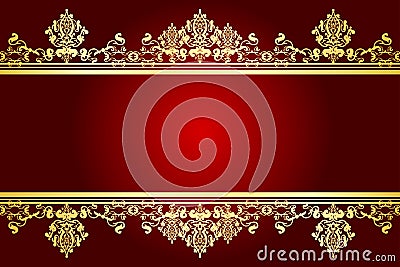 Red And Gold Frame Royalty Free Stock Photo - Image: 25772315