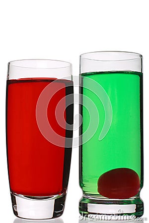 Red And Green Shots Stock Photos - Image: 1346113