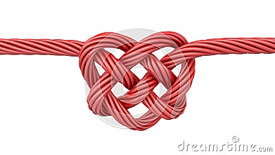 Red Heart Shaped Knot Stock Photos - Image: 28624563