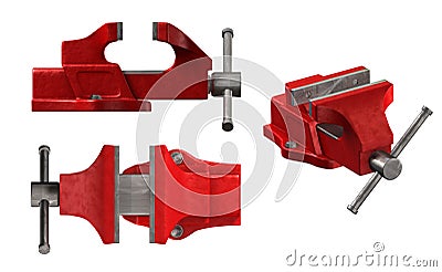 Red Iron Heavy Duty Bench Vise Stock Illustration | CartoonDealer.com ...