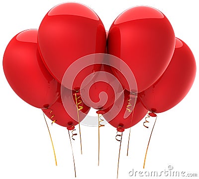 Red Helium Balloons (Hi-Res) Stock Image - Image: 17790201