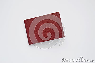 Red Identity Card Document Certificate On White Background Isolation ...