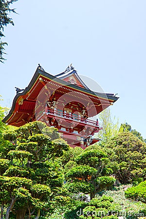 Red Japanese Pagoda Royalty Free Stock Photos - Image: 23949788