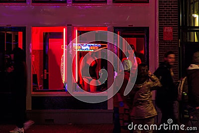 Red Light District Windows At Amsterdam Editorial Photography - Image ...