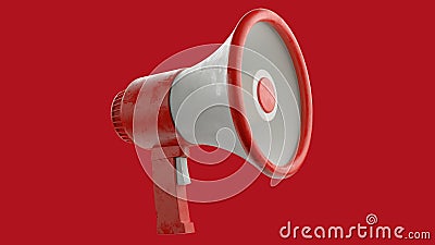 Red Megaphone With Ultra-realistic Texture And Very High Resolution ...
