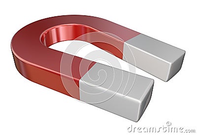 Red Metal Magnet Science Attraction Stock Photo - Image: 62352183
