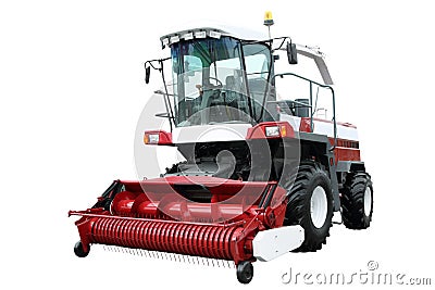 New red tractor stock image. Image of isolated, agricultural - 1326711