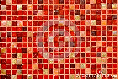 Red Mosaic Tile Background Stock Photo - Image: 24015910