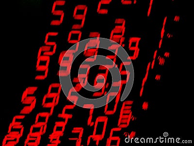Red Moving Numbers Stock Images - Image: 1072534