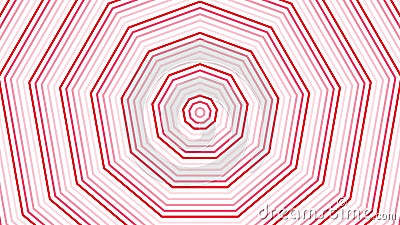 Red Nonagon Star Simple Flat Geometric on White Background Loop. Starry ...