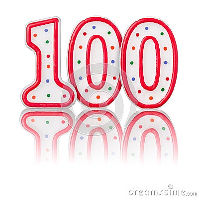 Red Number 100 Stock Illustration - Image: 38827448