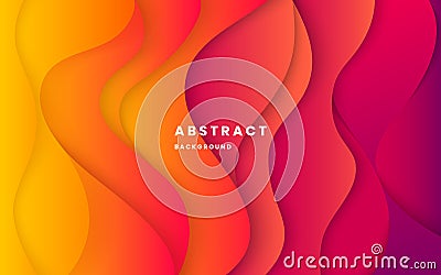 Red And Orange Gradient Background Dynamic Wavy Light And Shadow ...