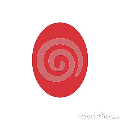 Red Oval Basic Simple Shapes Isolated On White Background, Geometric ...