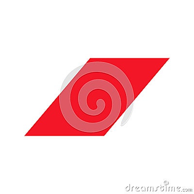 Red Parallelogram Basic Simple Shapes Isolated On White Background ...