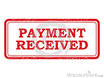 Red Payment Received Stamp Or Sticker Stock Vector - Image: 43736395