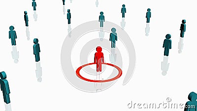 Red Person Surrounded by Others Stock Video Footage - Video of ...