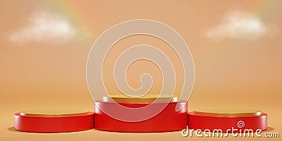 The Red Plinth Showcases Stock Photo | CartoonDealer.com #258148764