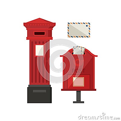 Red Pos Boxes Cartoon Vector | CartoonDealer.com #87842699