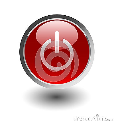 Red Power Button Royalty Free Stock Photos - Image: 8740868