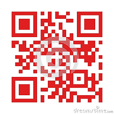 Red QR Code Royalty-Free Illustration | CartoonDealer.com #208850991