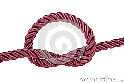 Red Rope Isolated On White Background, Loop Shape Royalty-Free Stock ...
