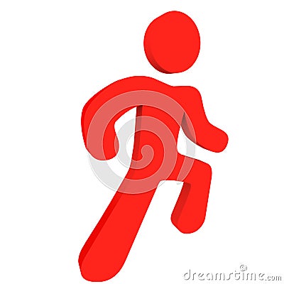 Red Running Person Royalty Free Stock Photos - Image: 12648808