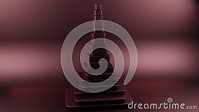 Red Satisfying Pyramid Abstract Background in a Seamless Loop Stock ...