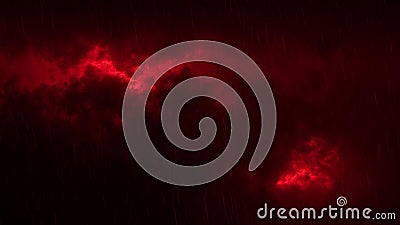 Red Sci-Fi Sky Clouds with Falling Rain Loopable Background Stock Video ...
