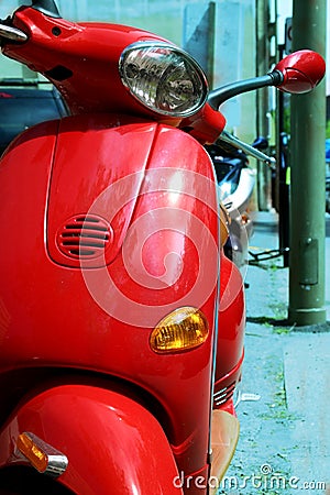 Red Scooter Stock Photography | CartoonDealer.com #760442