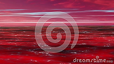 Red Sea or Ocean Waves Motion with Sky and Cloudy Background Stock ...
